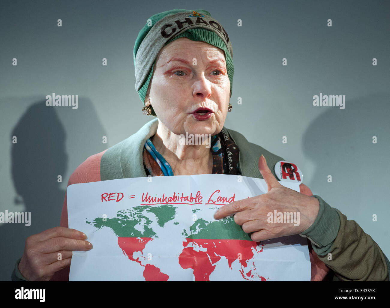 Vivienne Westwood speaks during an anti-fracking press conference on ...
