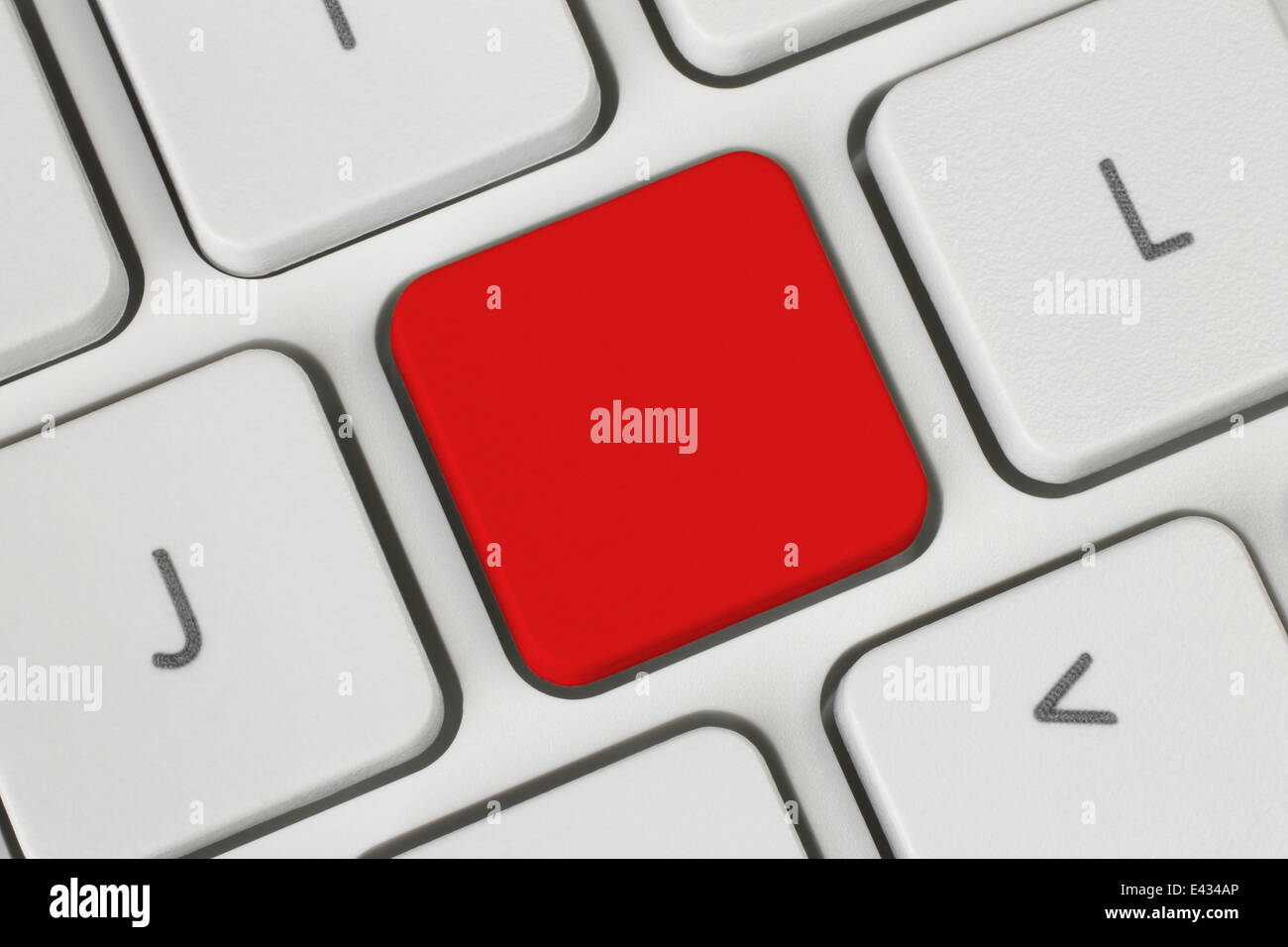 Blank red button on the keyboard close-up Stock Photo - Alamy