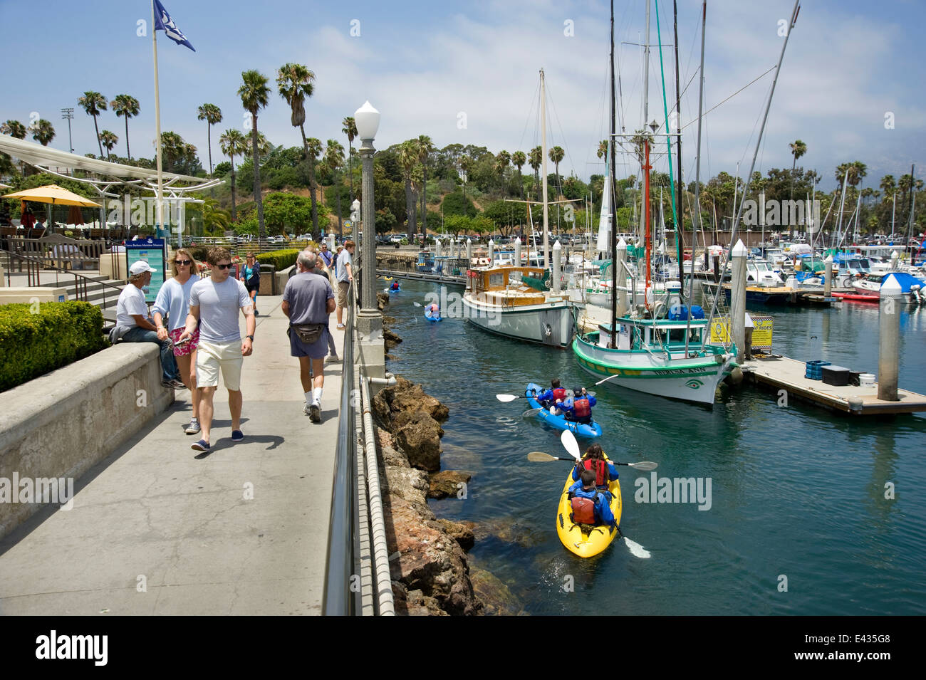 The boat harbor in Santa Barbara, California Stock Photo - Alamy