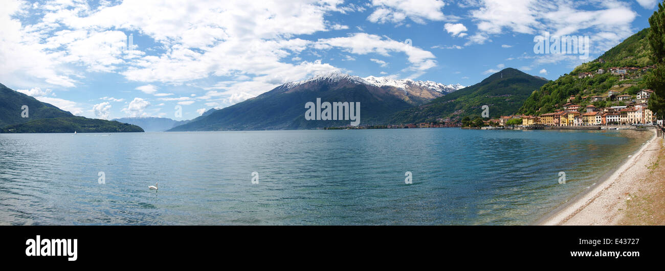 Domaso, Lake of Como, Italy: Panorama of Lake of Como seen from the ...
