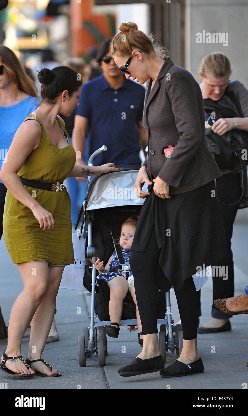 Uma Thurman with her daughter Luna goes shopping in Venice Featuring ...