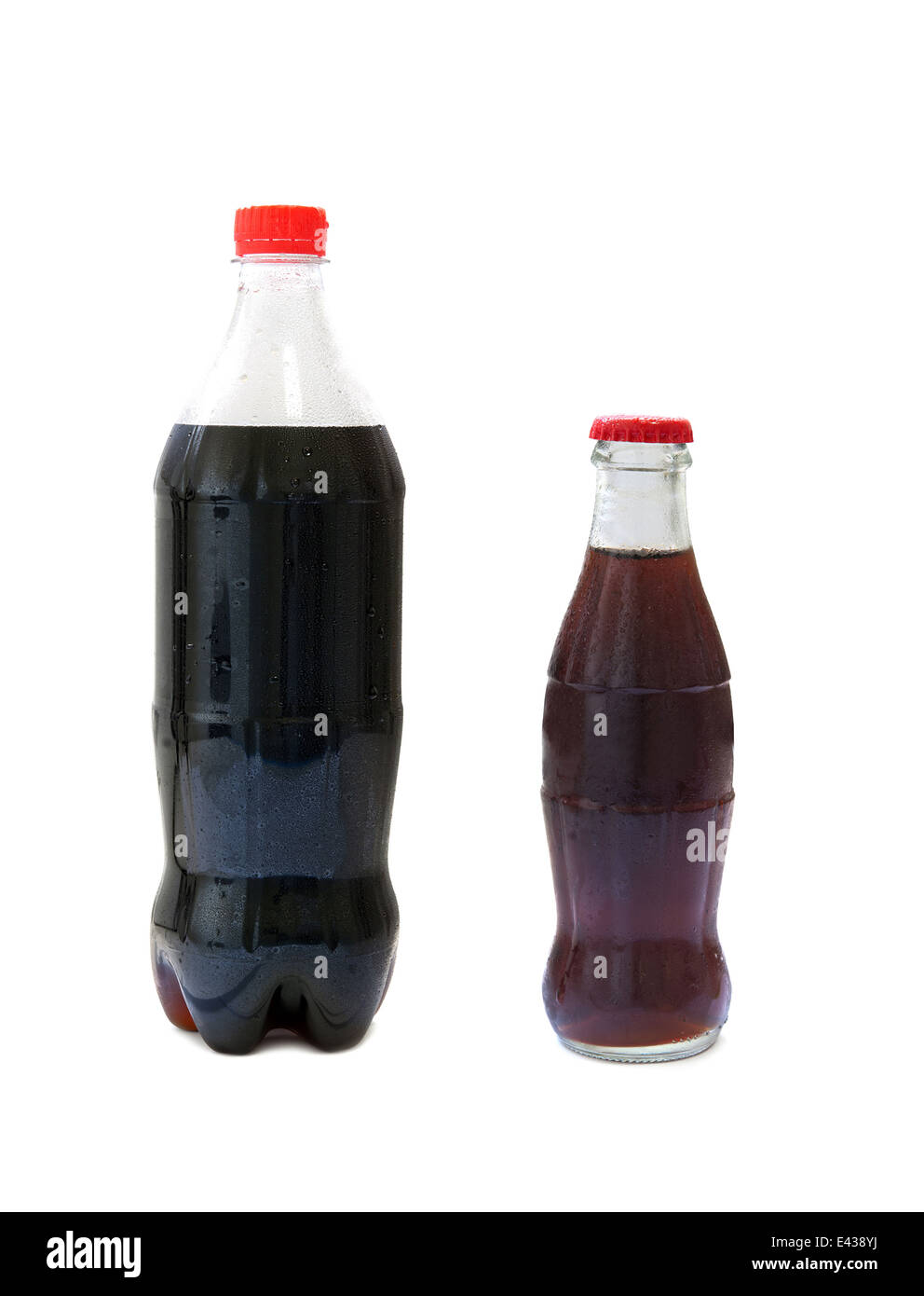 two bottle of cola isolated on a white background Stock Photo - Alamy