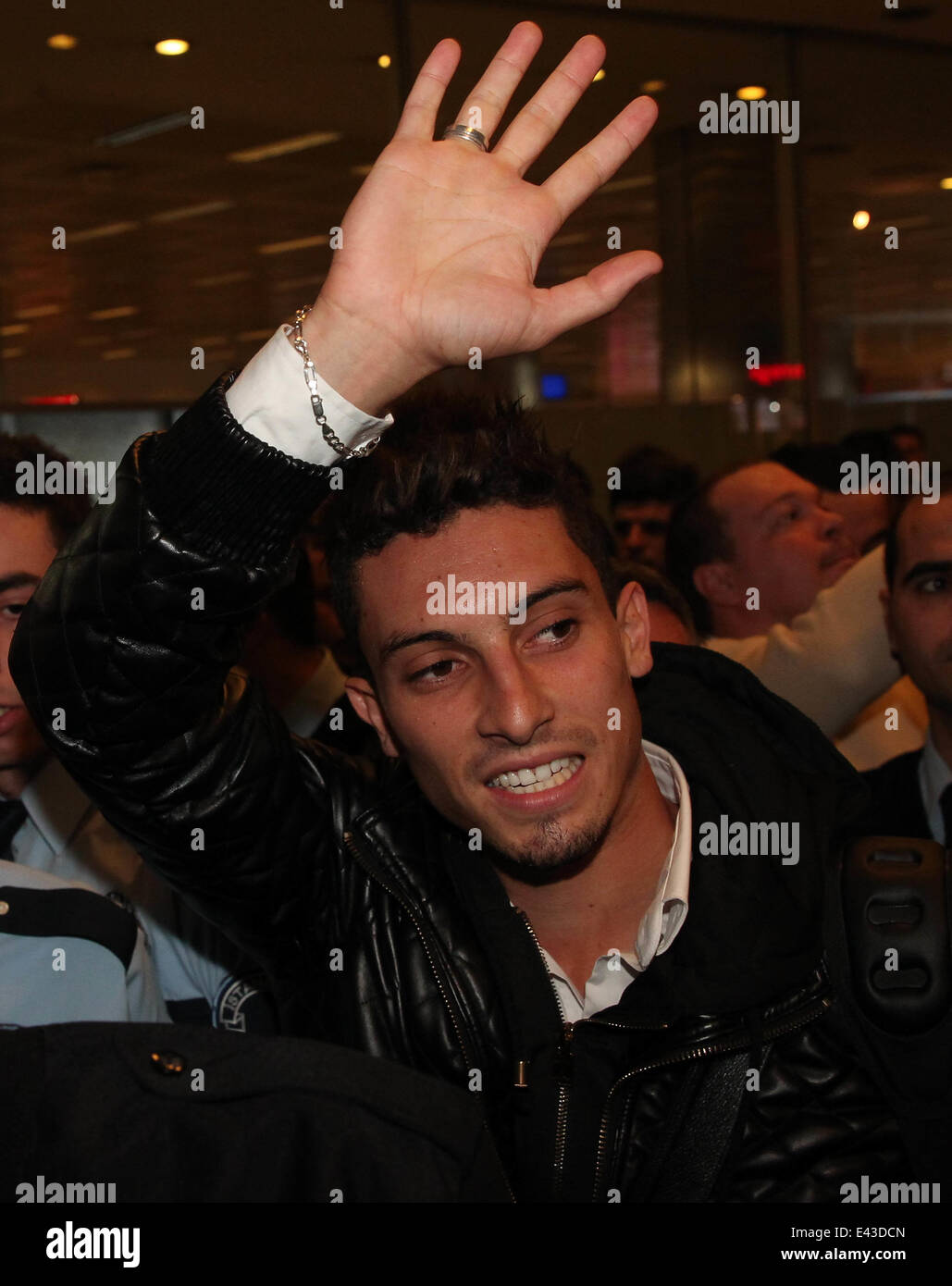 Galatasaray's new Brazilian signing Alex Telles arrives at Ataturk ...