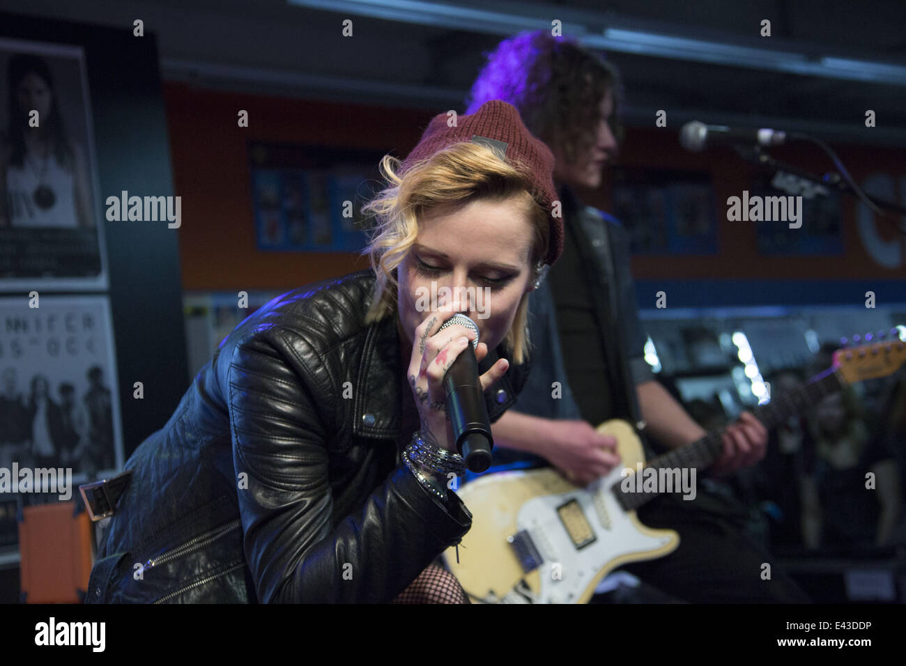 Jennifer Rostock signing autographs for fans at Saturn Hamburg-Altstadt ...