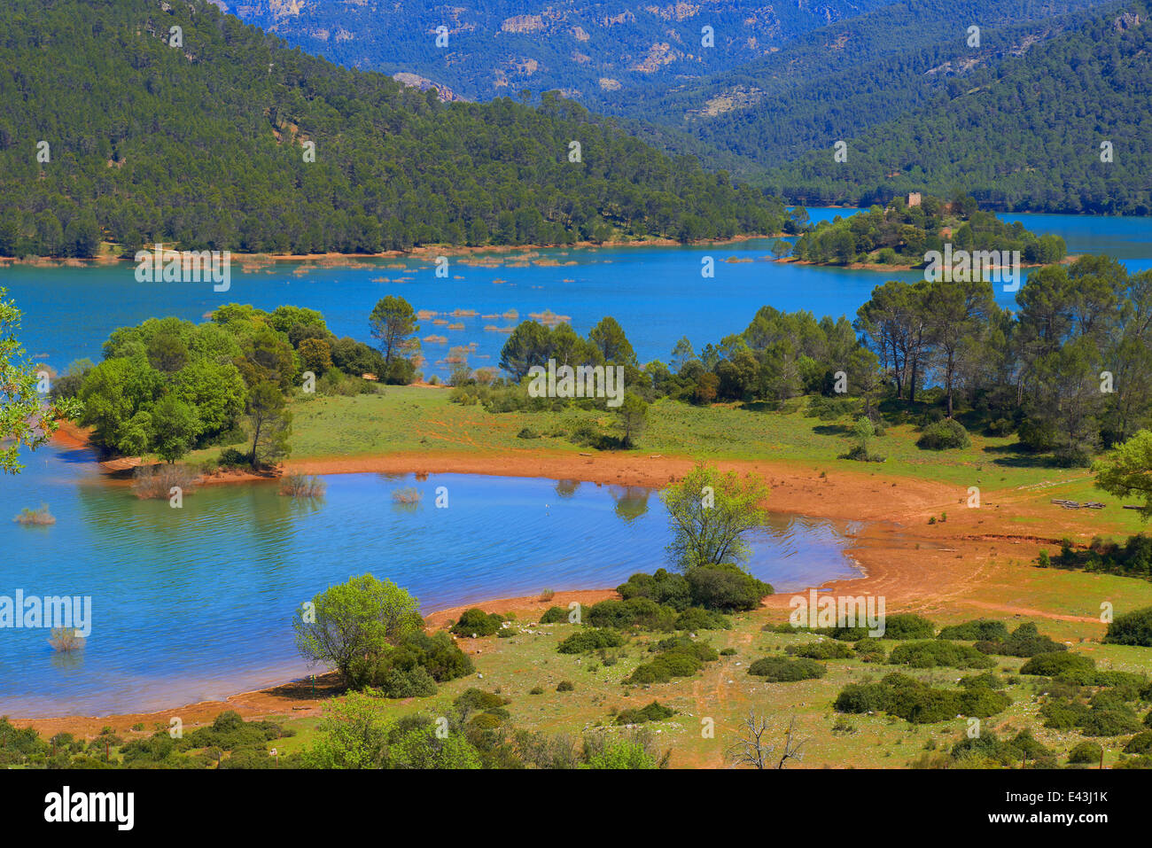 Reservoir of Tranco, El Tranco dam, Sierra de Cazorla Segura and Las ...
