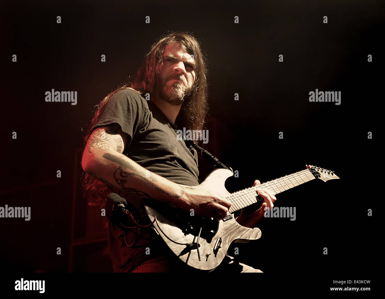 American heavy metal band, Lamb Of God performing at the Manchester ...