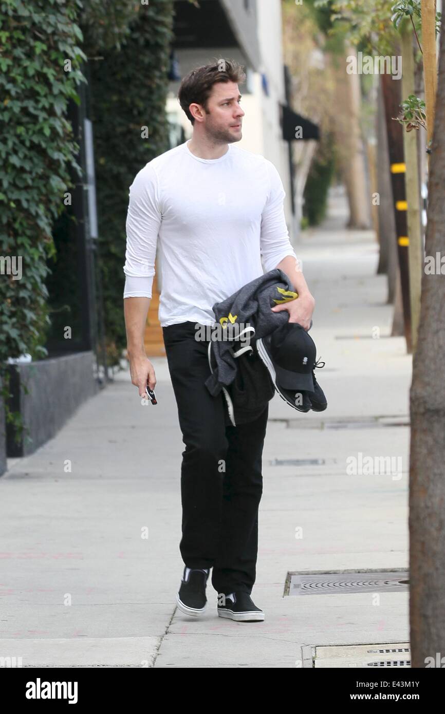 John Krasinski leaving the gym Featuring: John Krasinski Where: Los ...