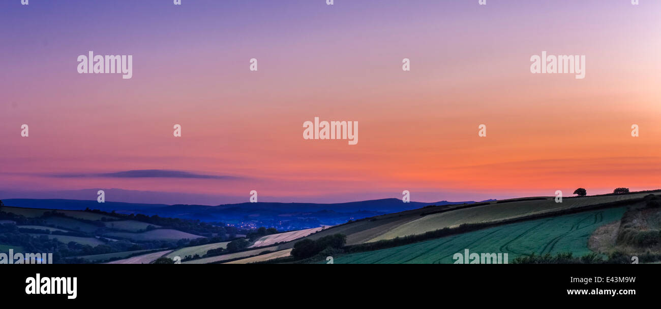Sunset over Stokeinteignhead Stock Photo - Alamy