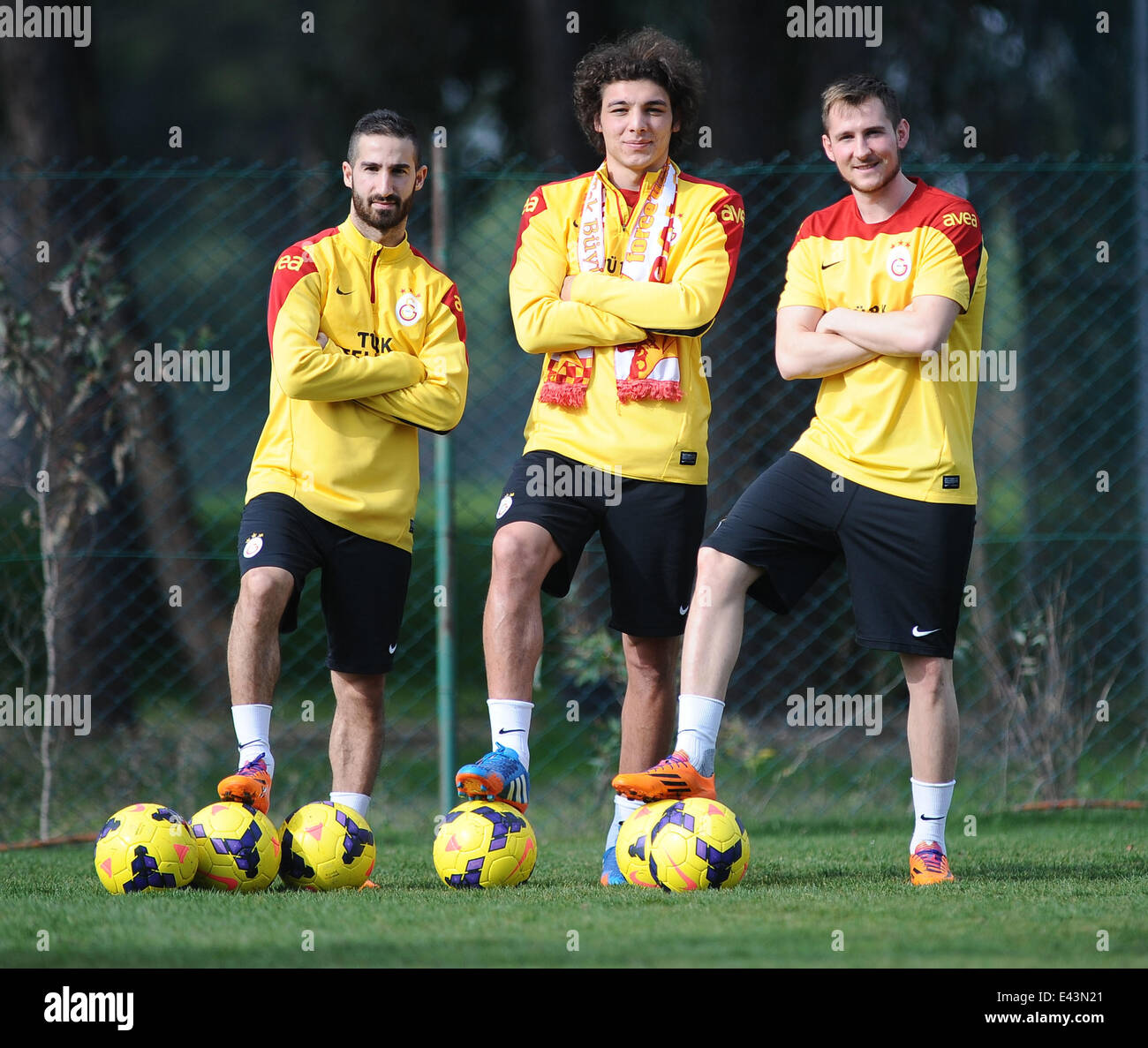 Galatasaray's new signings Salih Dursun, Umut Gundogan and Izet ...