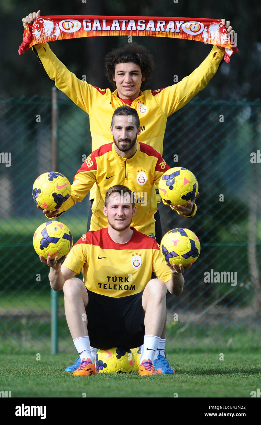 Galatasaray's new signings Salih Dursun, Umut Gundogan and Izet ...
