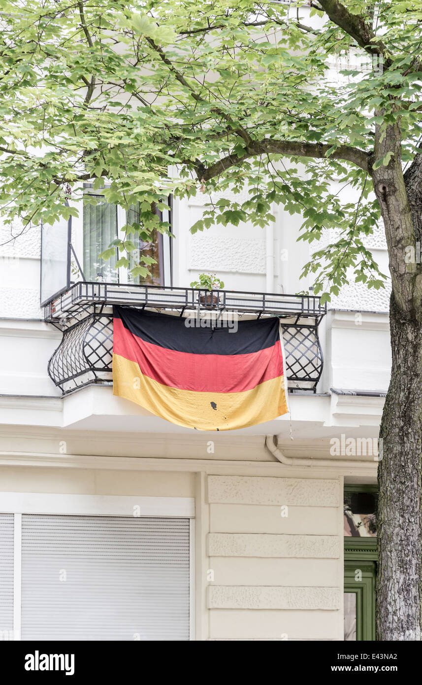Germany flag on the balcony hi-res stock photography and images - Alamy