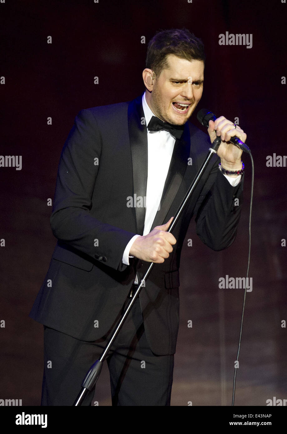 Michael Buble performs live in concert during his 'To Be Loved Tour' at ...