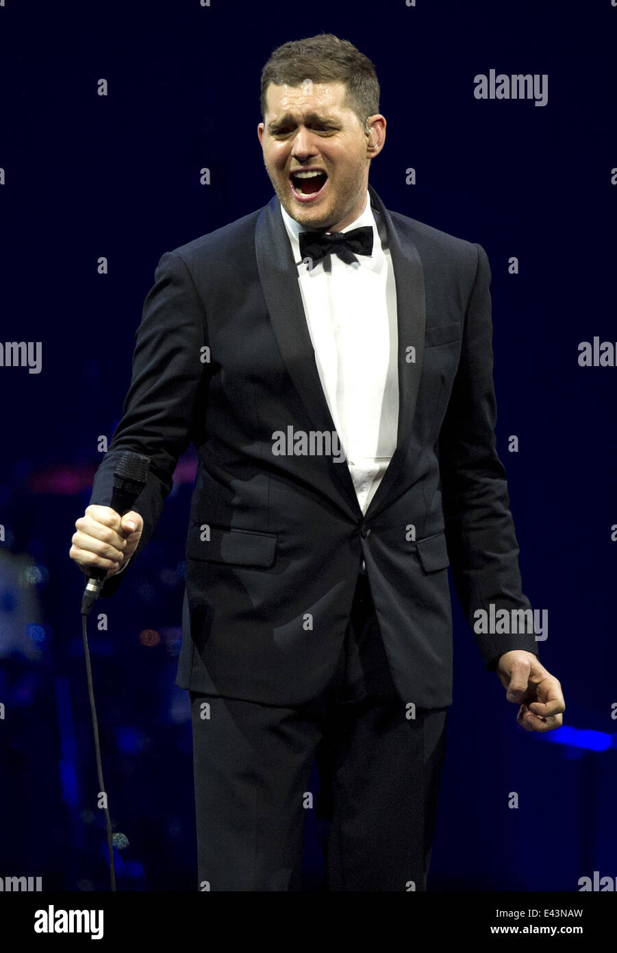 Michael Buble performs live in concert during his 'To Be Loved Tour' at ...