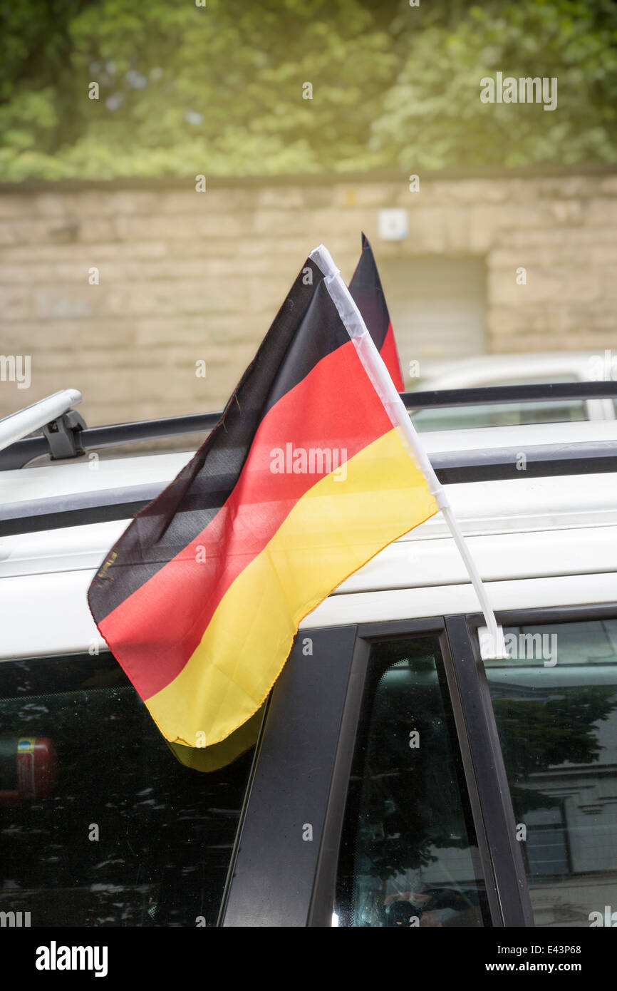 german flags on a car Stock Photo - Alamy