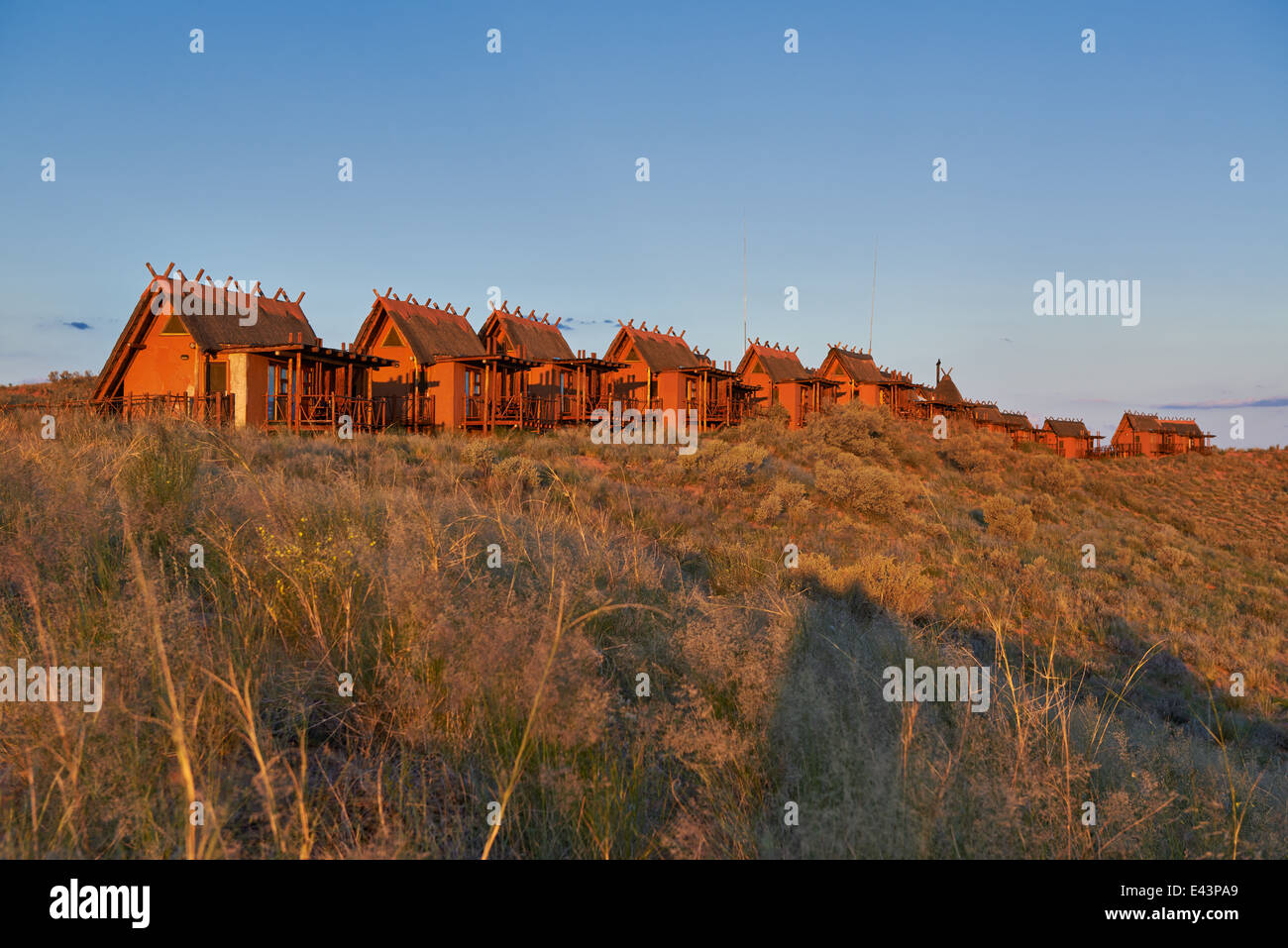 outside view of Xaus Lodge in Kgalagadi Transfrontier Park, Kalahari ...