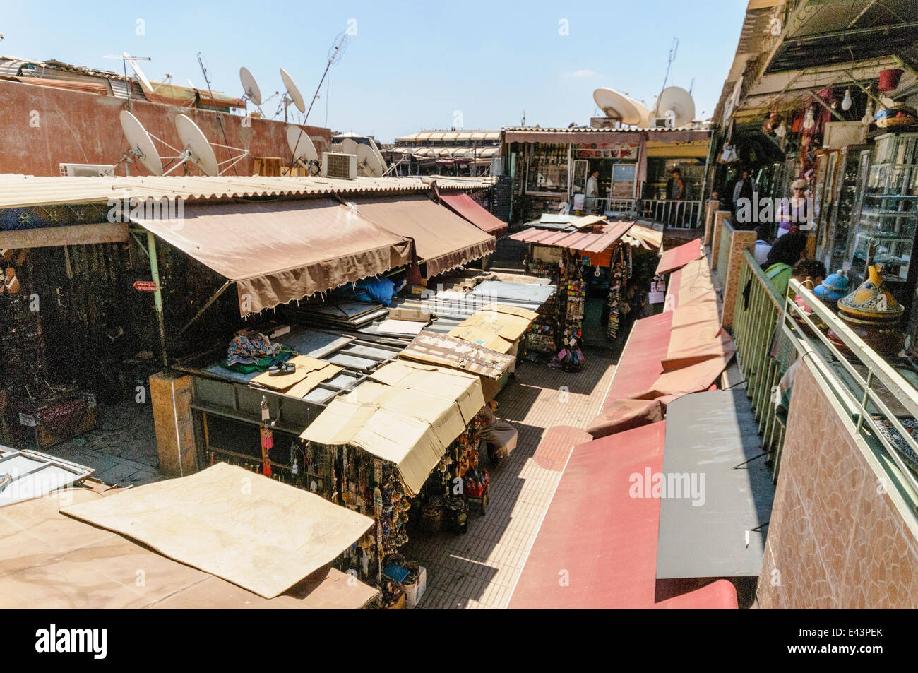 Roofs over the traditional Marrakech souq, Morocco Stock Photo - Alamy