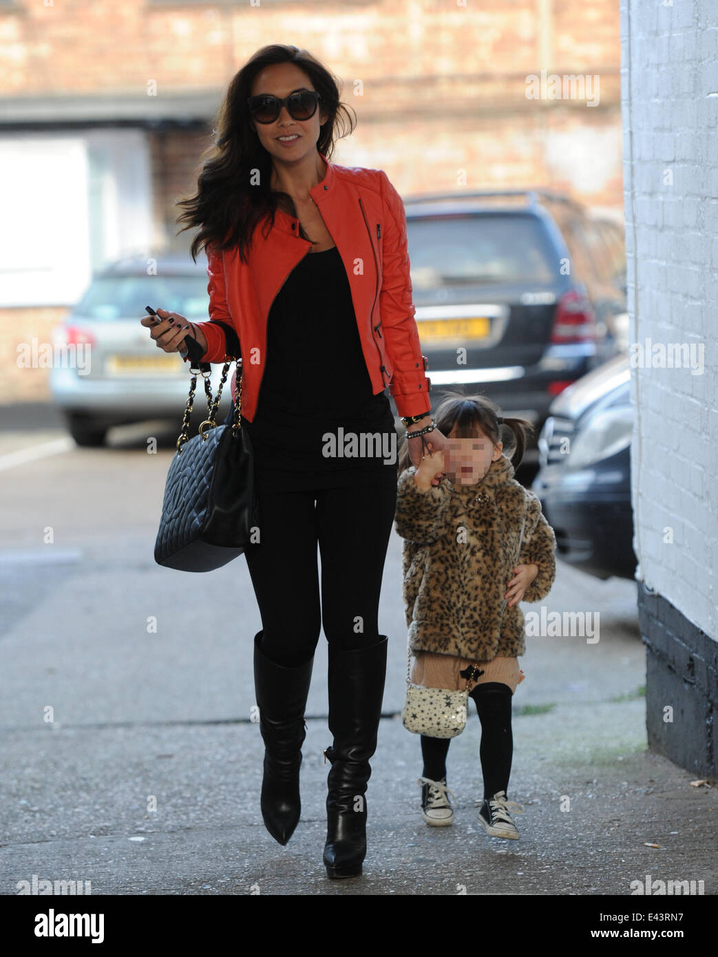Myleene Klass out and about with daughters Hero and Ava Featuring ...