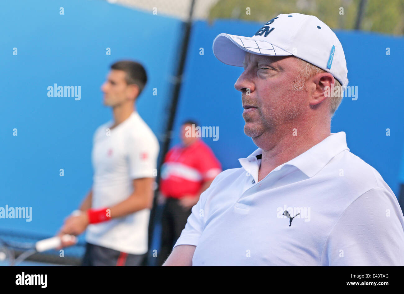 Australian Open Tennis 2014 at the Rod Laver Arena - Novak JOKOVIC (Srb ...
