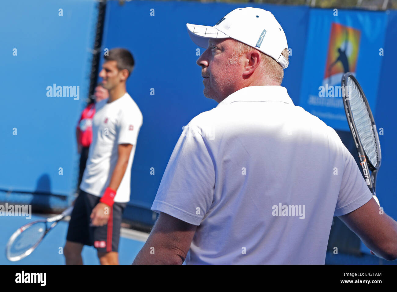 Australian Open Tennis 2014 at the Rod Laver Arena - Novak JOKOVIC (Srb ...