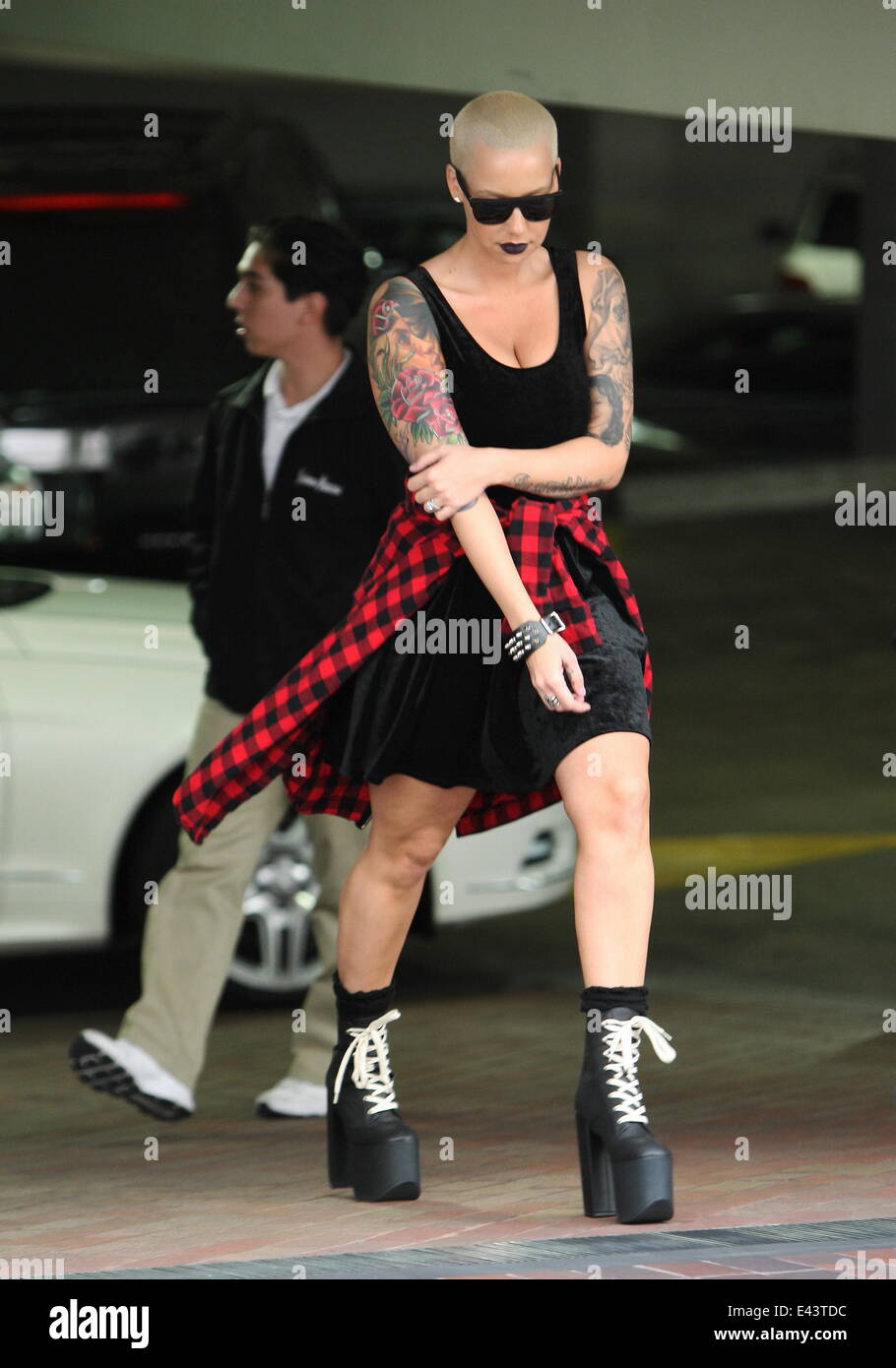Amber Rose out shopping at Neiman Marcus in Beverly Hills wearing a ...