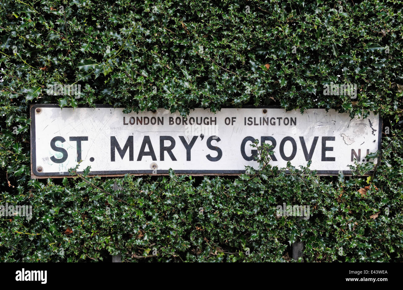 St Mary's Grove street sign N1 London Borough of Islington England ...