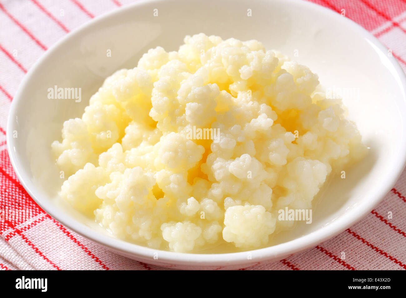 Organic probiotic milk kefir grains Stock Photo - Alamy