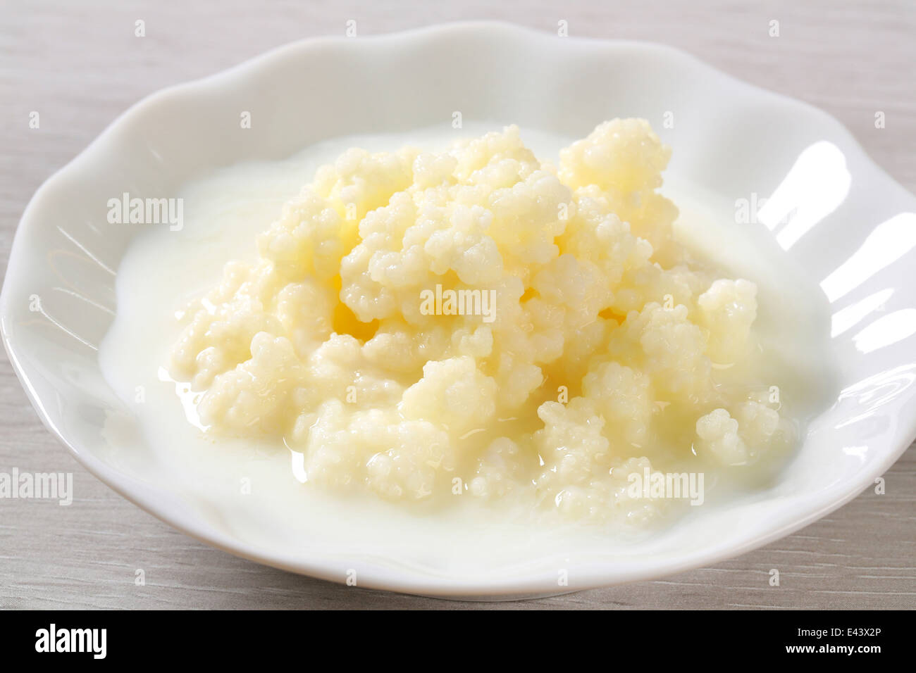 Organic probiotic milk kefir grains Stock Photo - Alamy