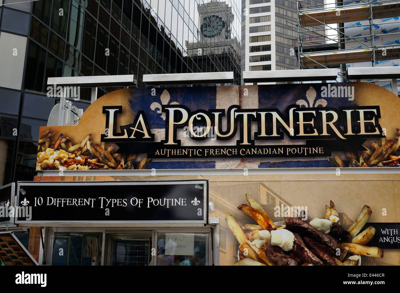 Quebec poutine food truck in downtown Vancouver, BC, Canada Stock Photo ...