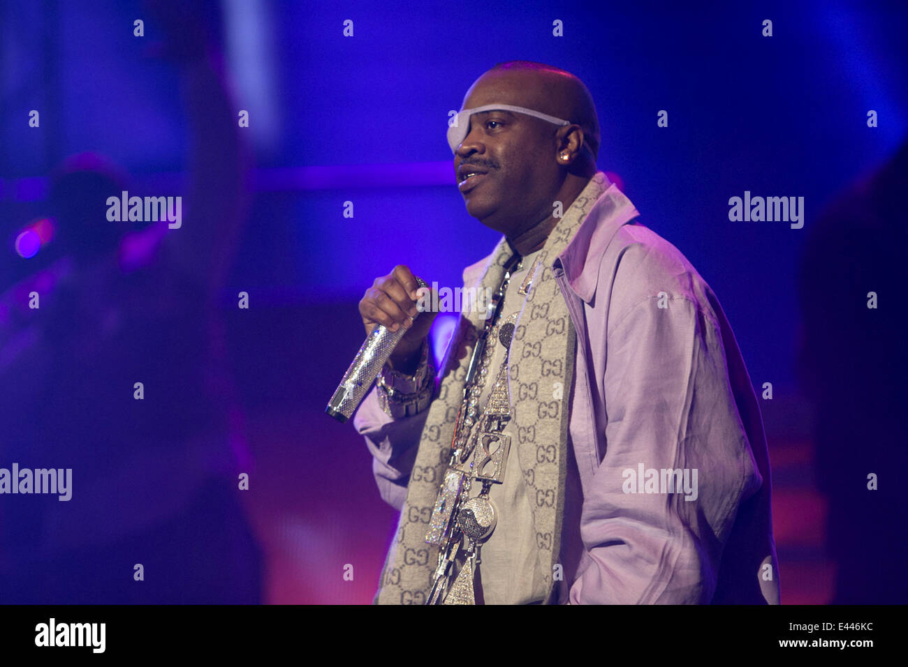 Slick Rick performs at the 2014 Masters of Ceremony concert held at ...