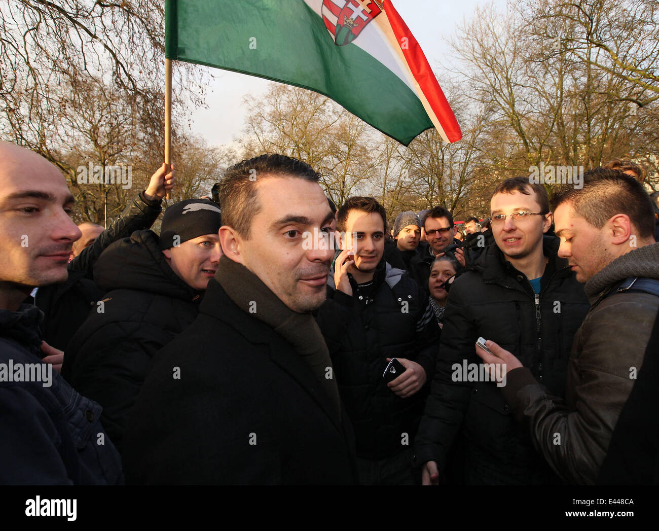 Gabor Vona, leader of the Hungarian nationalist political party Jobbik ...