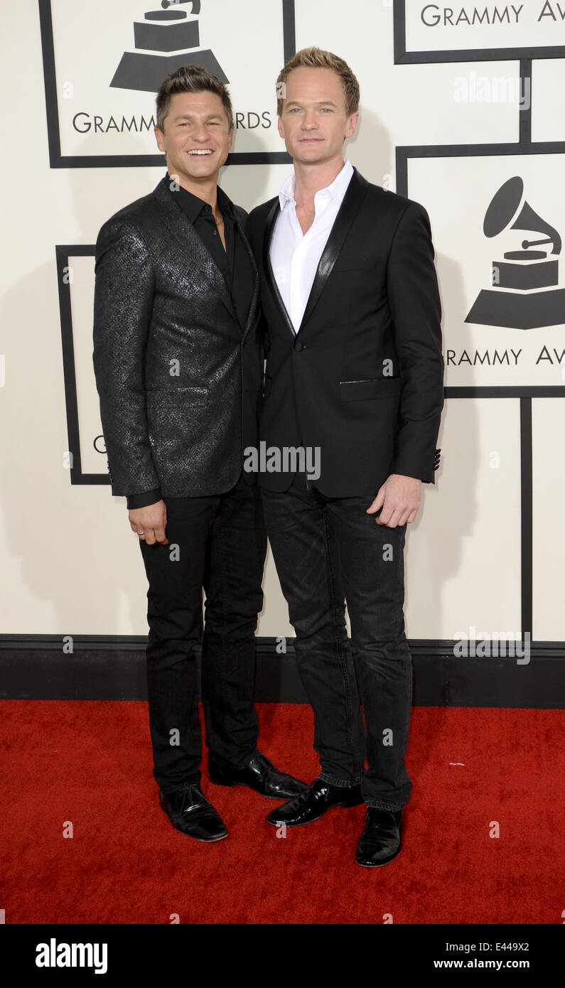 56th GRAMMY Awards - Arrivals Featuring: Neil Patrick Harris,David Burt ...