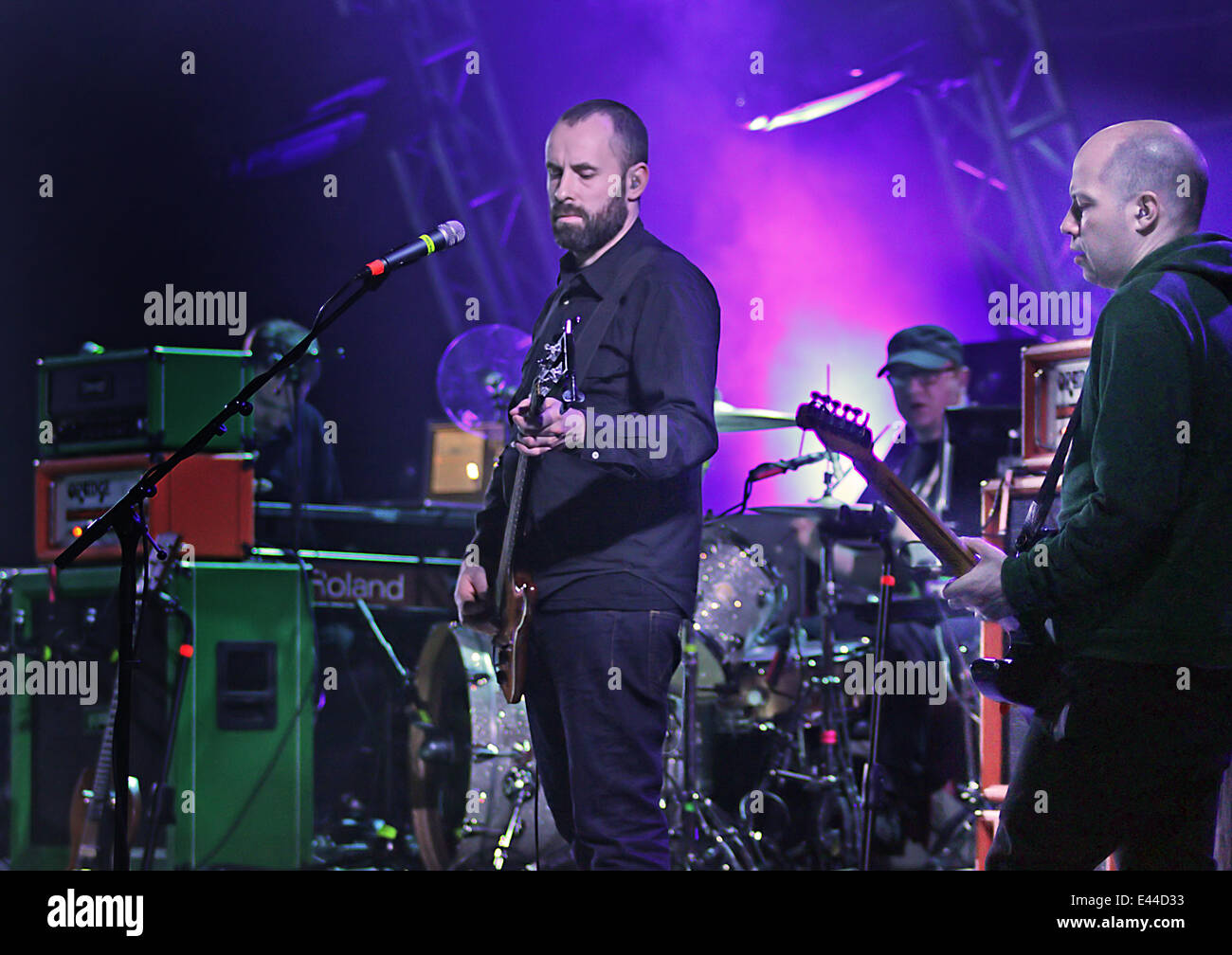 Scottish post-rock band, Mogwai performing live on stage at the ...