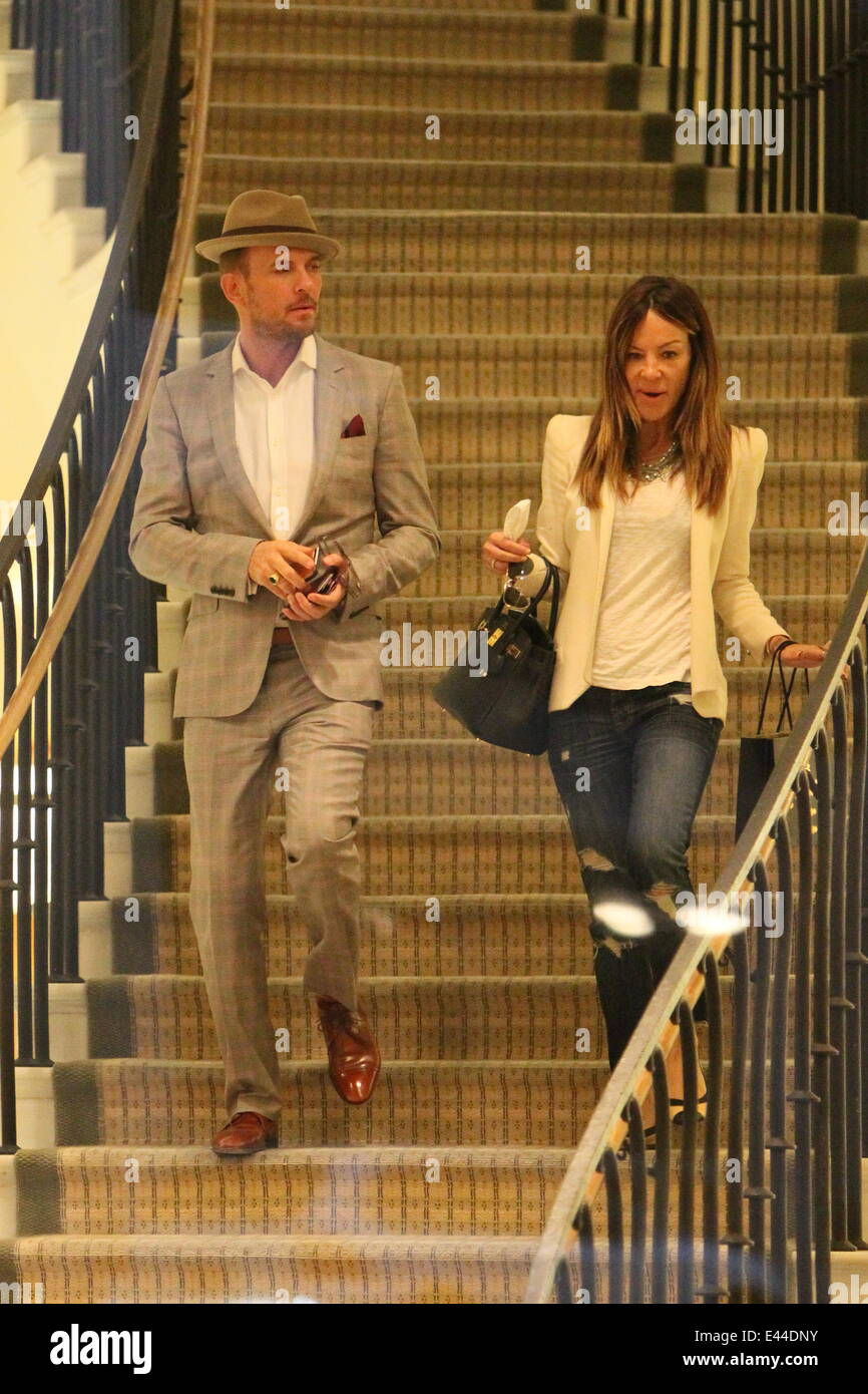 Matt Goss and Robin Antin seen shopping together at Barneys of New York ...