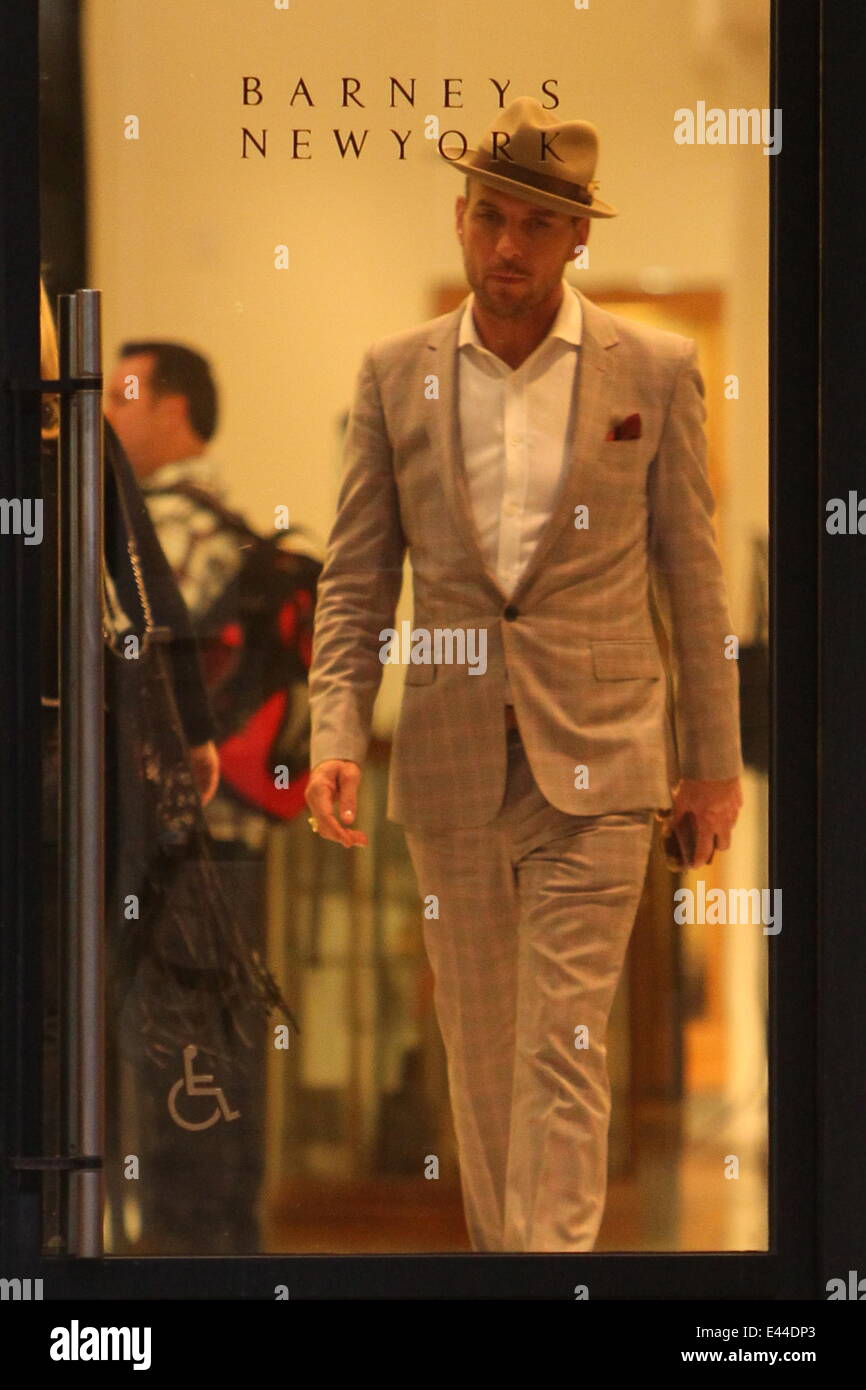 Matt Goss and Robin Antin seen shopping together at Barneys of New York ...