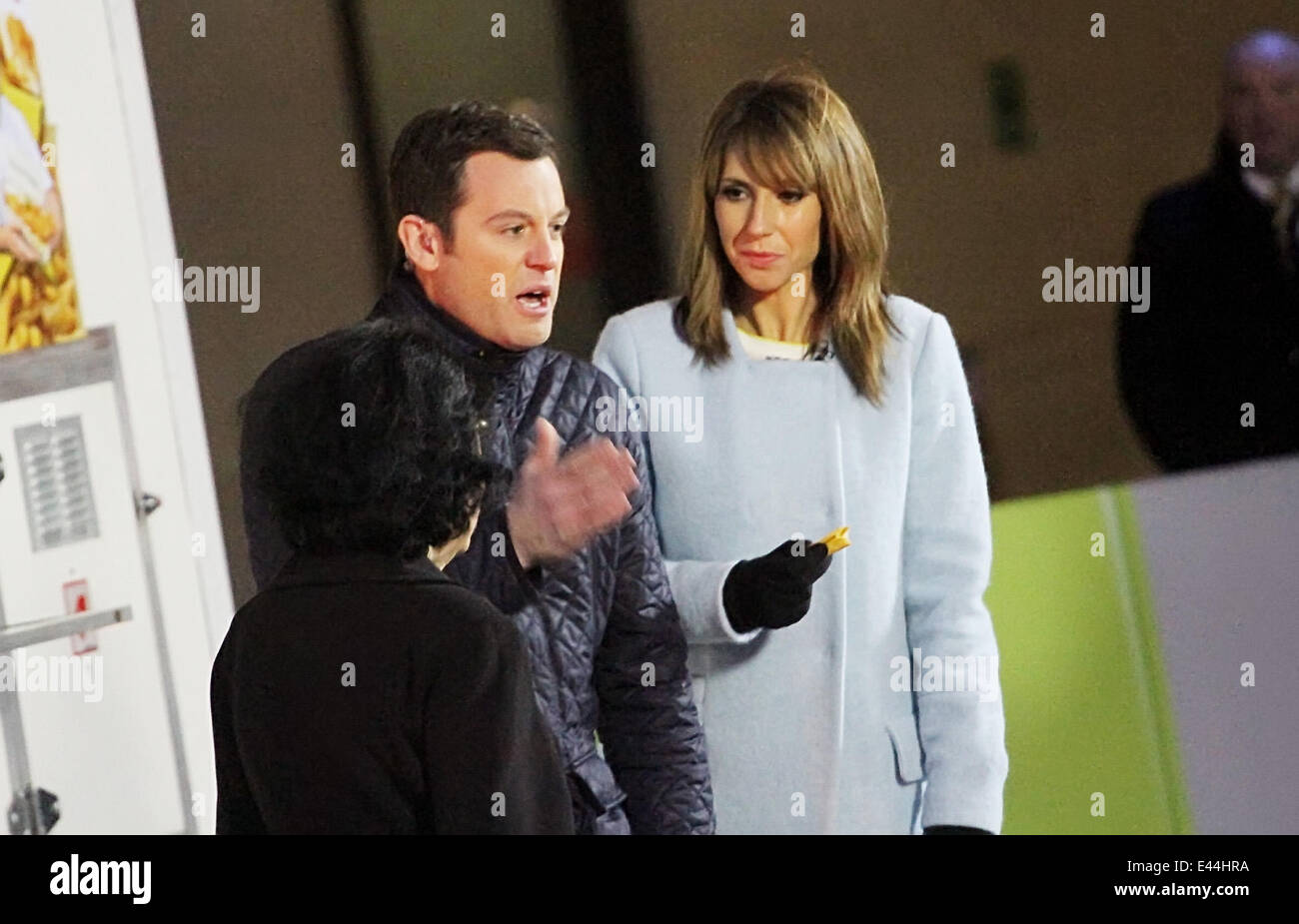 Alex Jones filming outside BBC Studios for 'The One Show.' During the ...