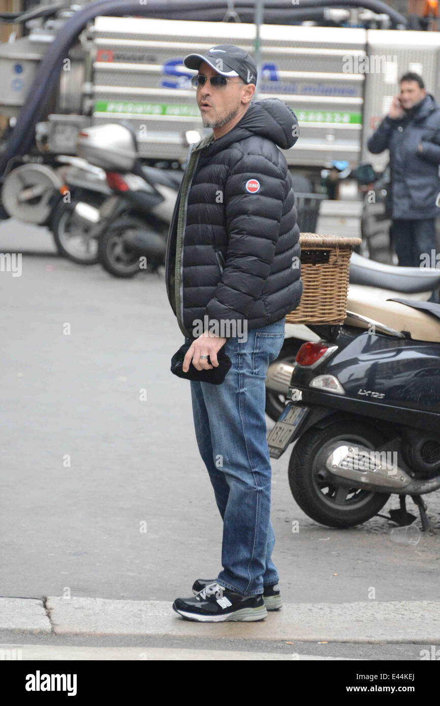 Eros Ramazzotti out and about with his partner, Marica Pellegrinelli ...