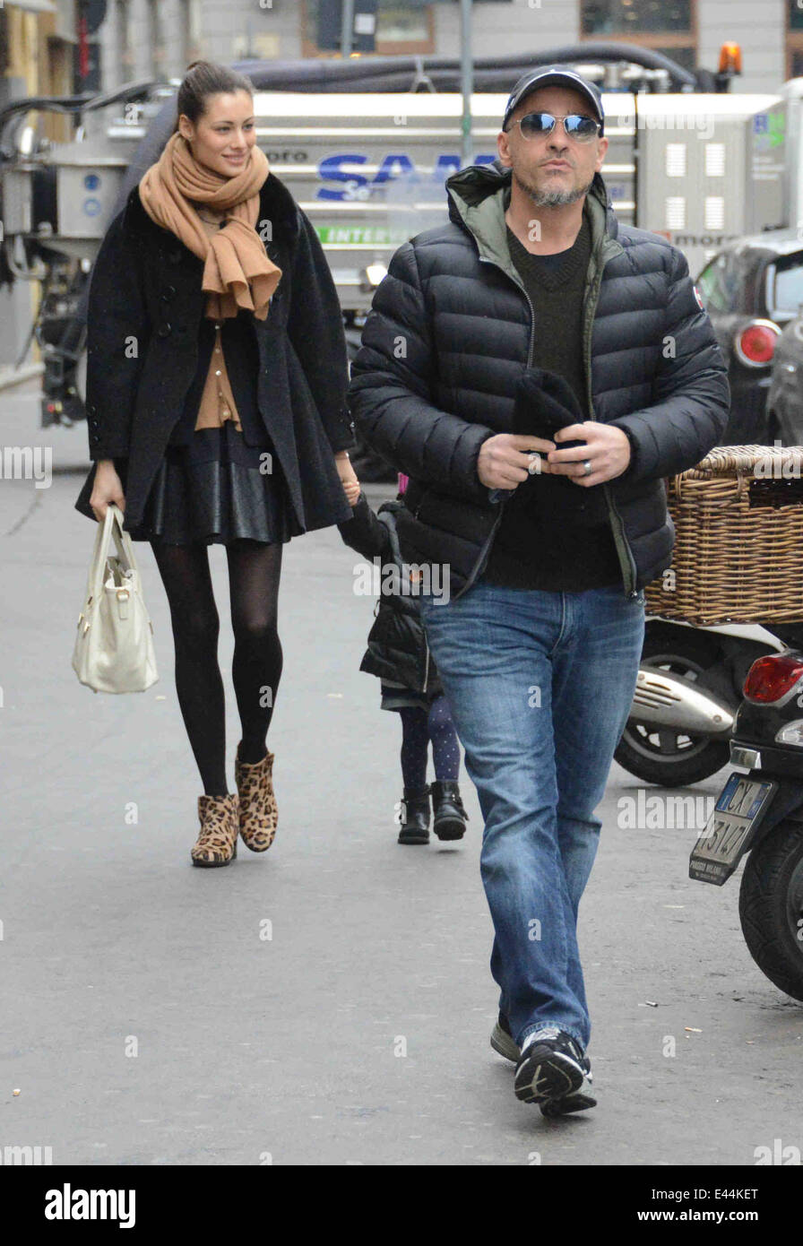 Eros Ramazzotti out and about with his partner, Marica Pellegrinelli ...