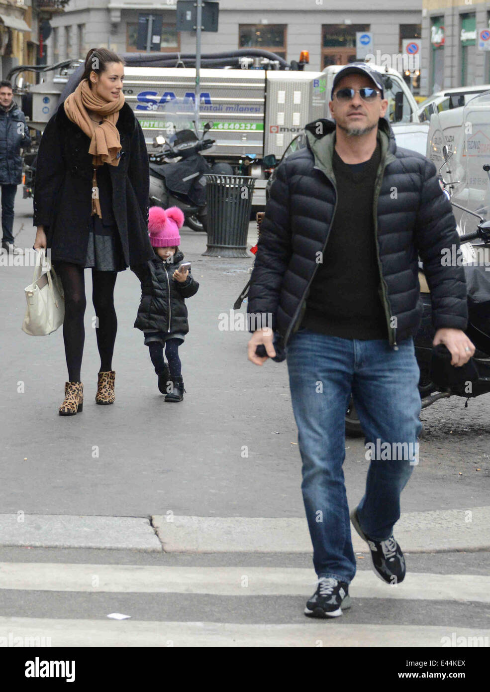 Eros Ramazzotti out and about with his partner, Marica Pellegrinelli ...