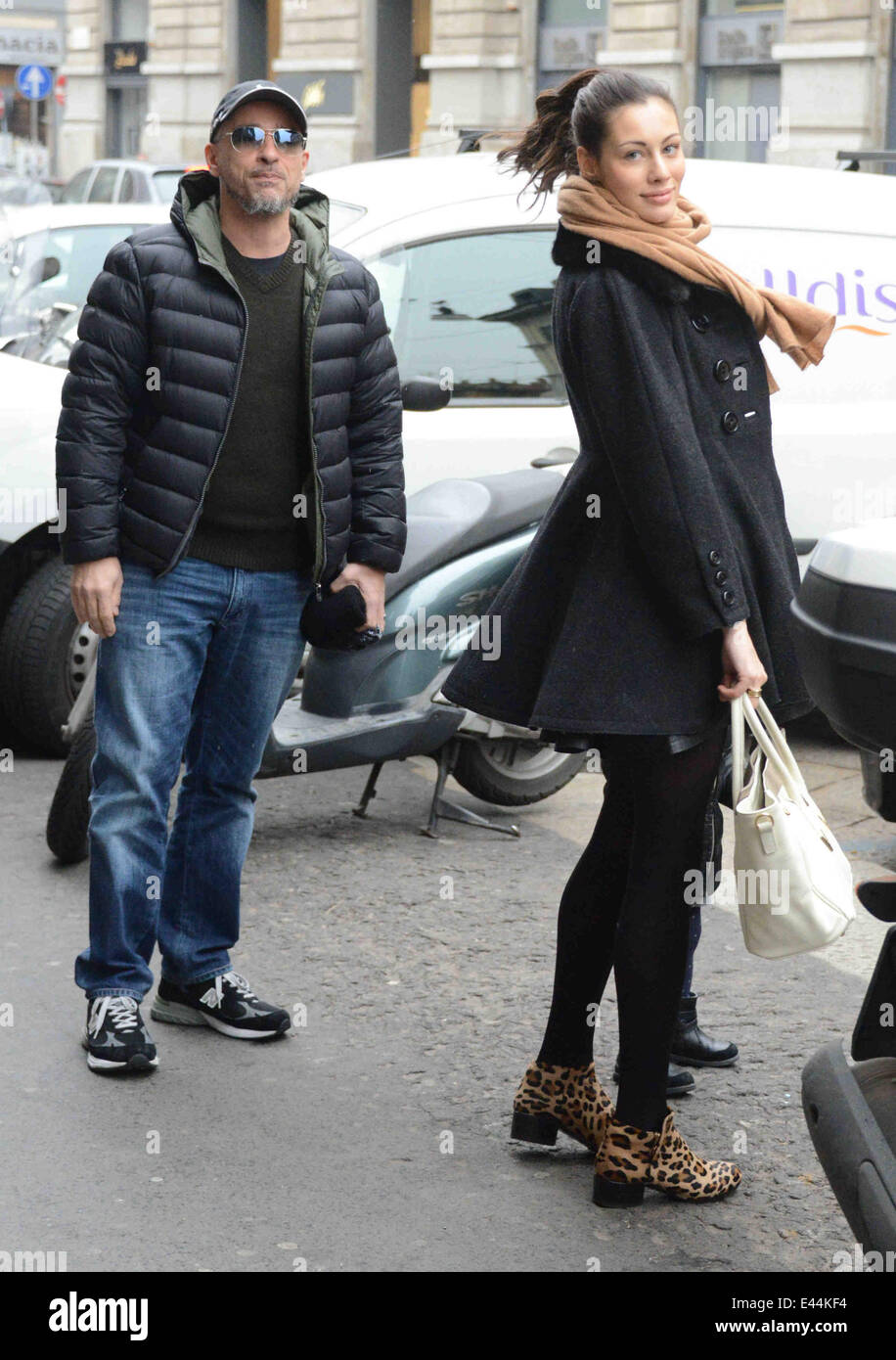 Eros Ramazzotti out and about with his partner, Marica Pellegrinelli ...