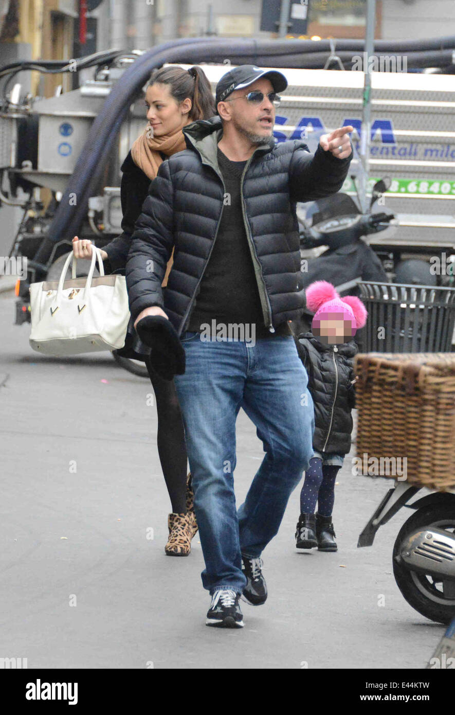 Eros Ramazzotti out and about with his partner, Marica Pellegrinelli ...