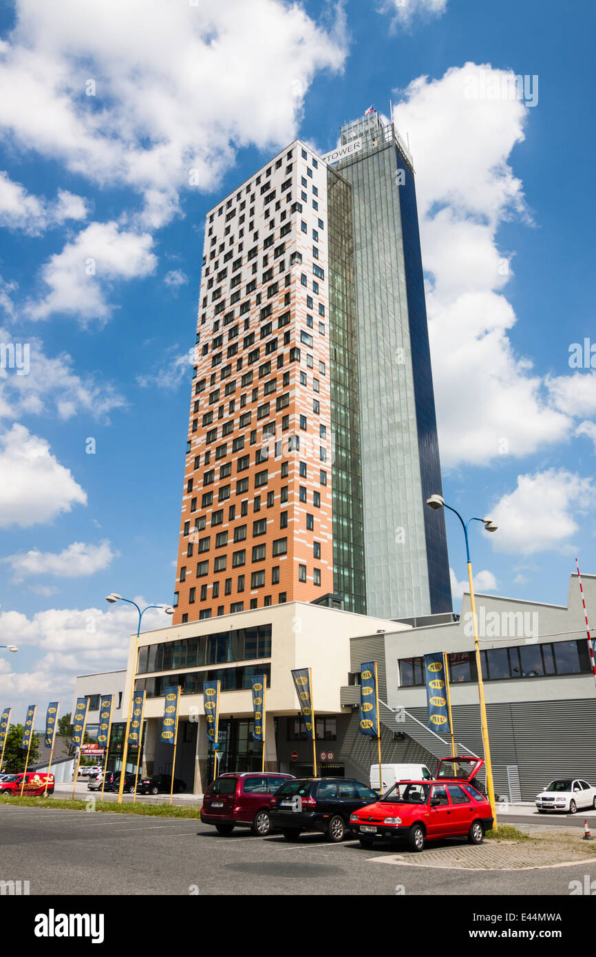 AZ Tower skyscraper, the tallest building in the Czech Republic at 111 ...