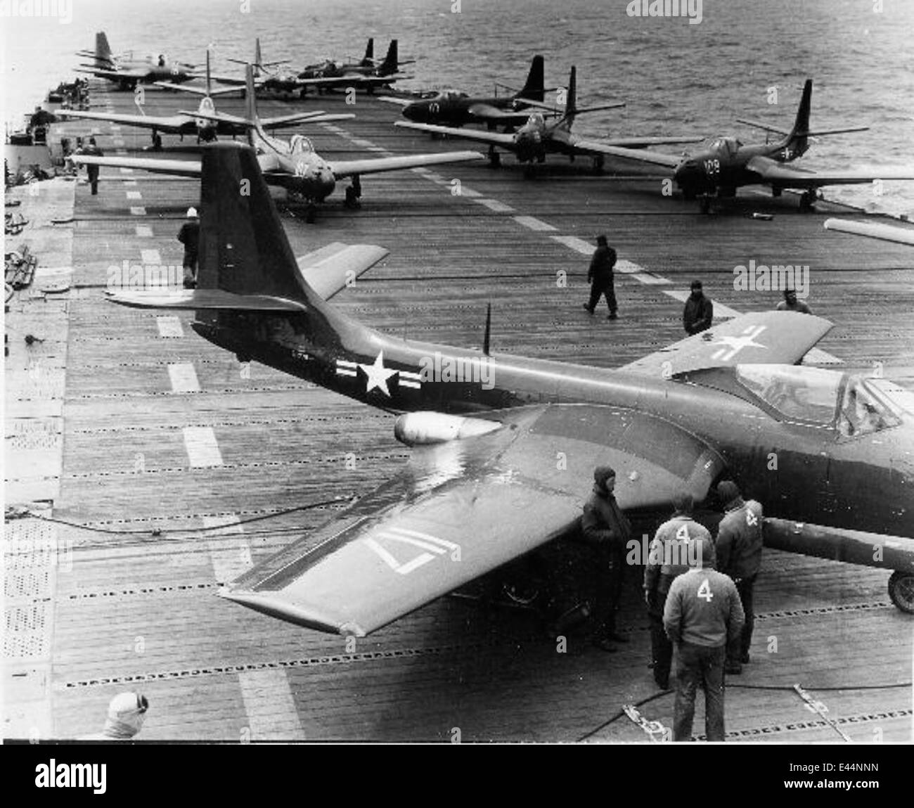 This photograph shows the McDonnell FH-1 Phantom, the first jet ...