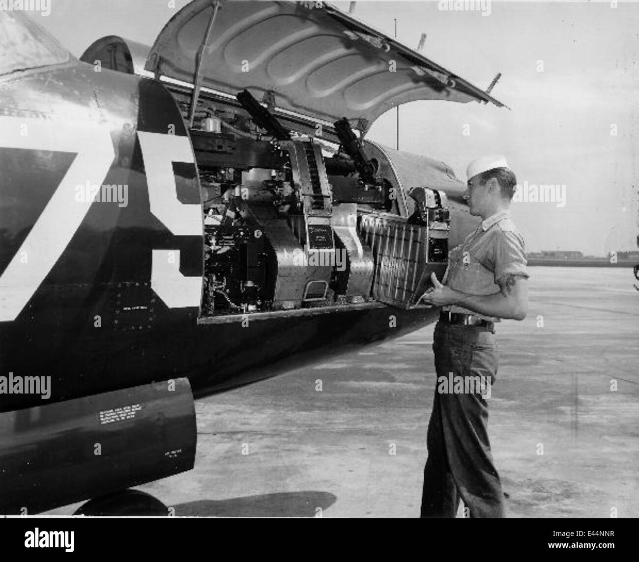 Mcdonnell FD1 gun loading Stock Photo - Alamy