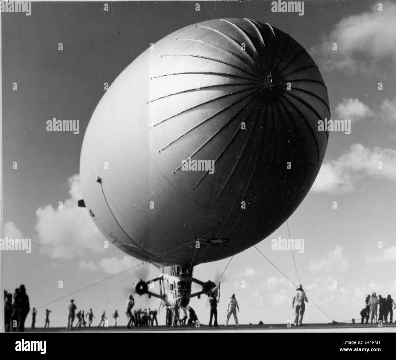 A photograph of the USS K Ship CVE-118, an escort carrier, taken in ...