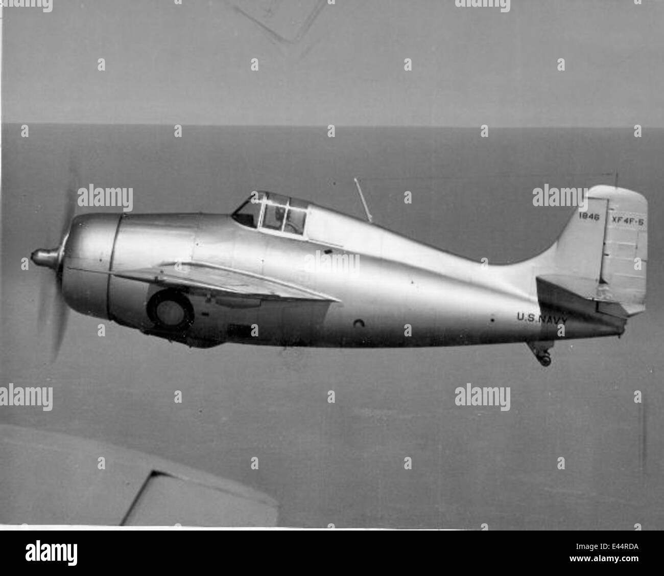 Photograph of a Grumman XF4F-5 Wildcat (BuNo 1846), a carrier-based ...