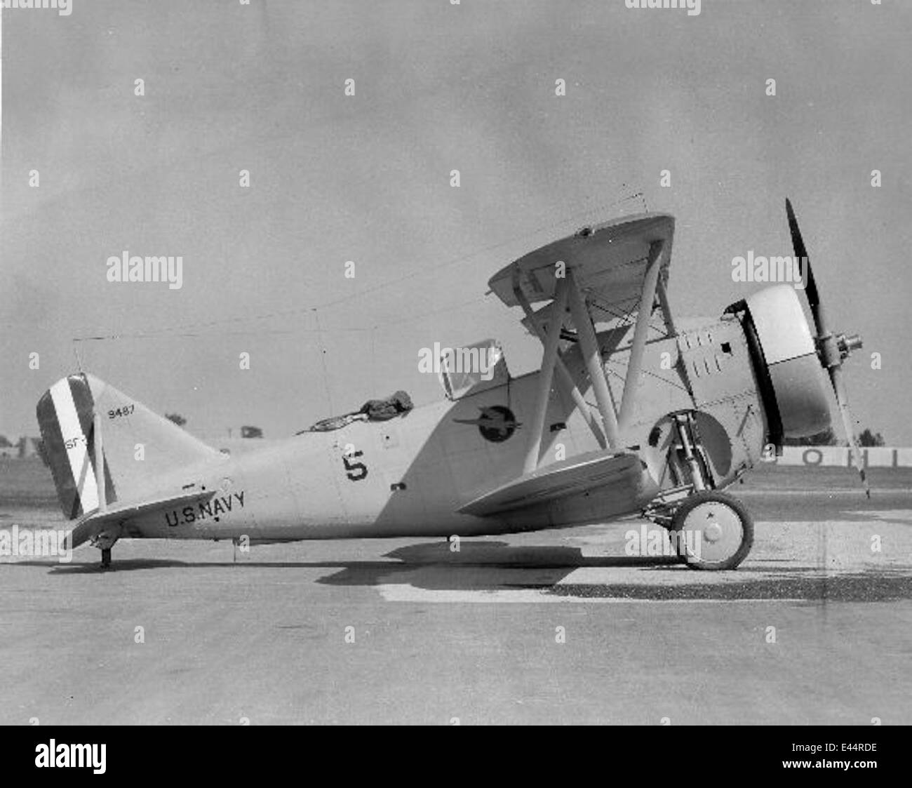A photograph of the Grumman SF1 aircraft at the Naval Reserve Air Base ...