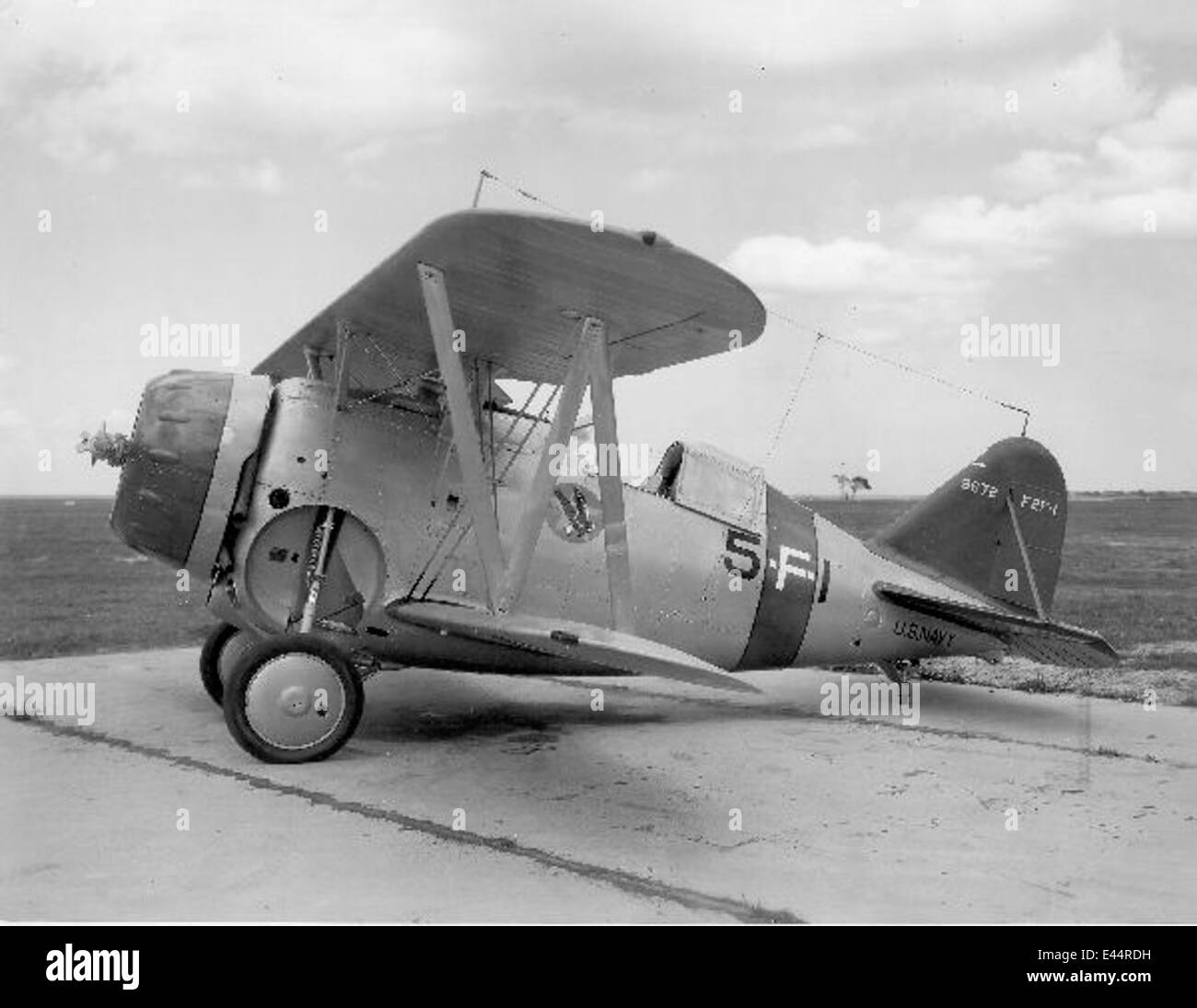 A photograph of the Grumman F2F-1, a fighter aircraft used by the VF-5 ...