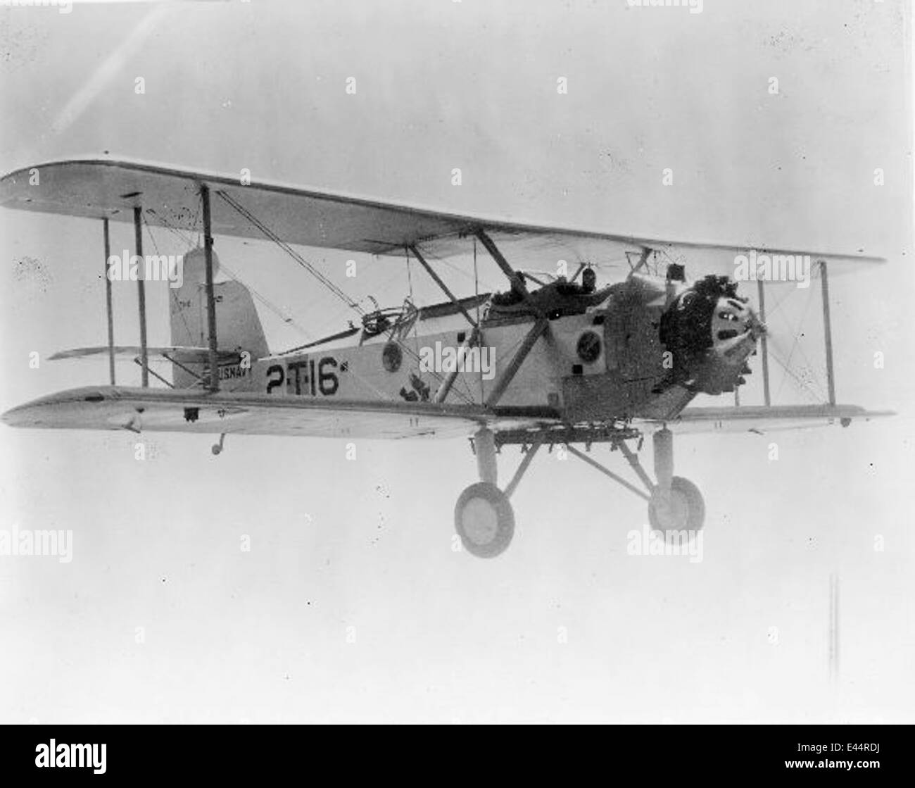 A photograph of a Grumman TG-2, a biplane used by the U.S. Navy ...