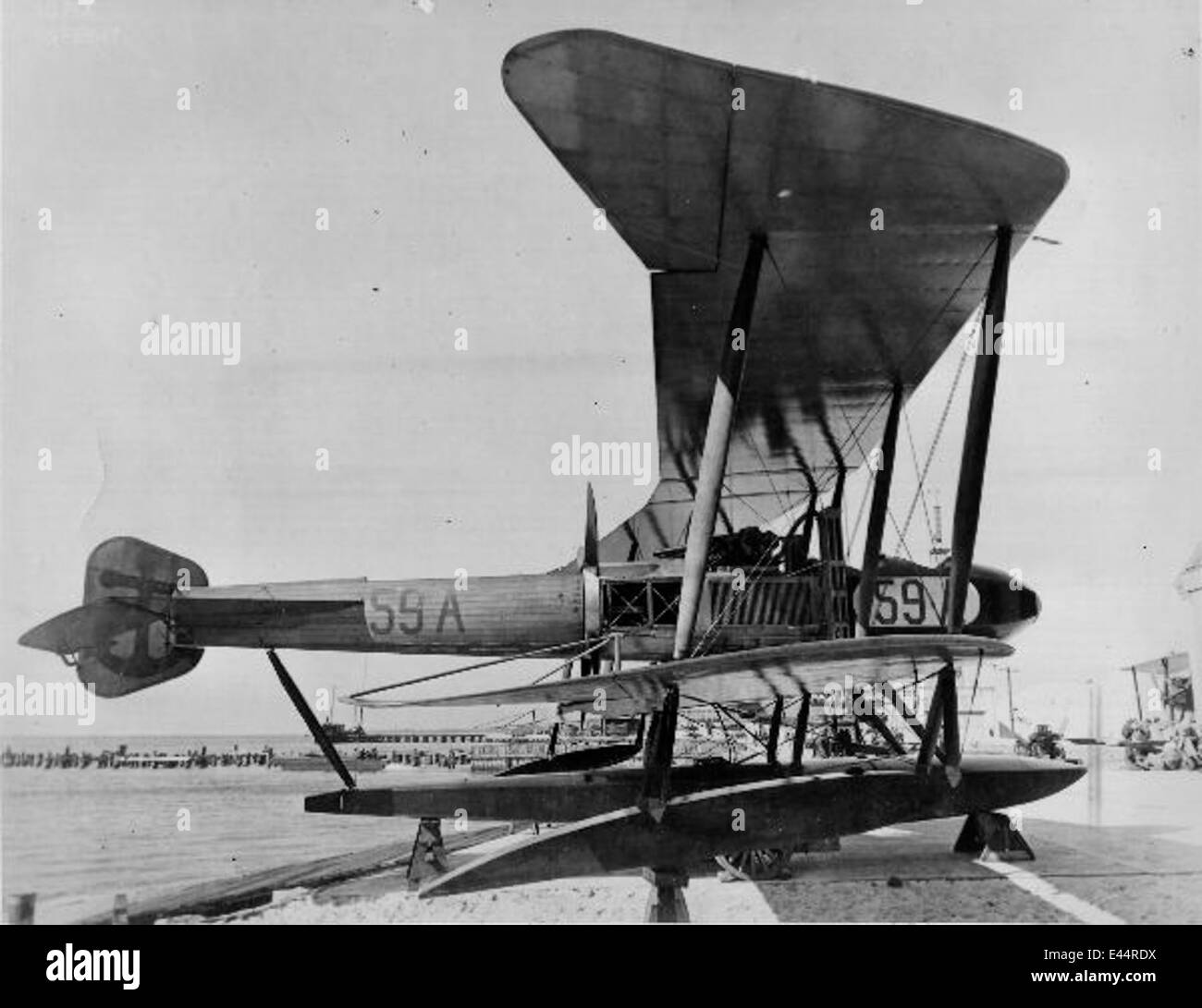A photograph of the Gallaudet D1 aircraft from 1917, a biplane used for ...
