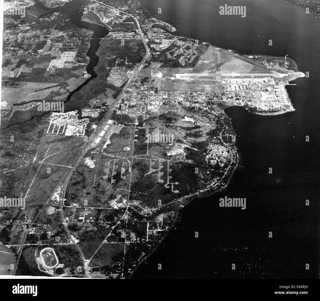 A view of Naval Air Station Jacksonville, showcasing its role as a key ...